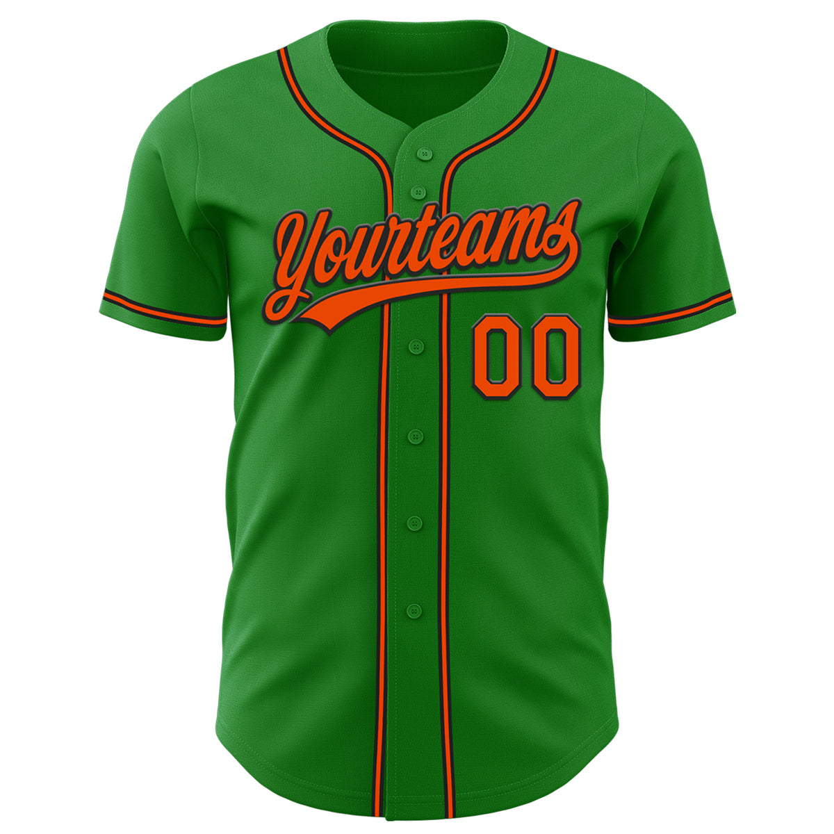 2024 Cheap Custom Grass Green Orange-Black Authentic Baseball Jersey ...
