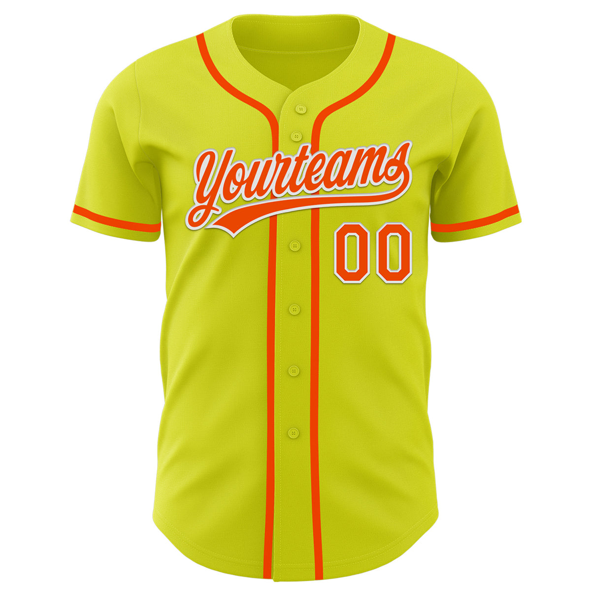 2024 Cheap Custom Neon Yellow Orange-White Authentic Baseball Jersey ...