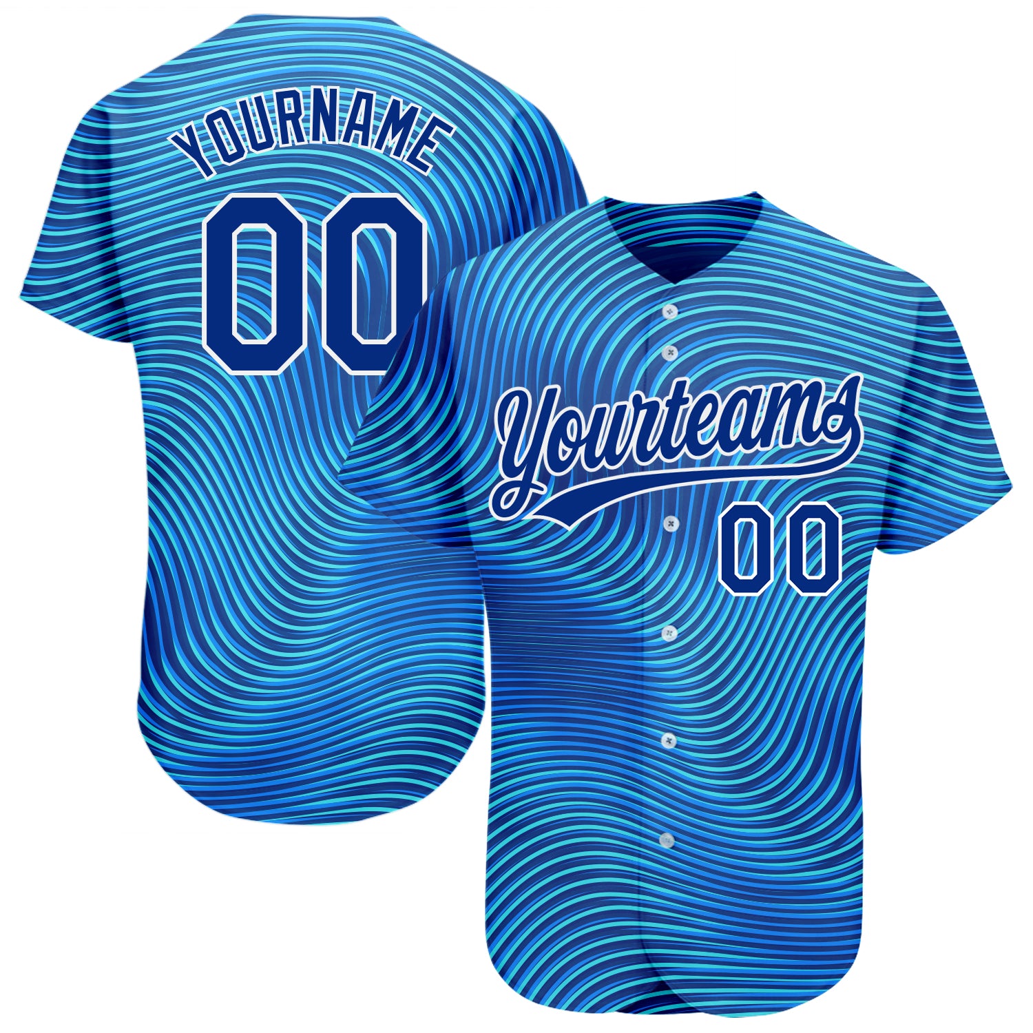 Royal Blue Baseball Jersey Design