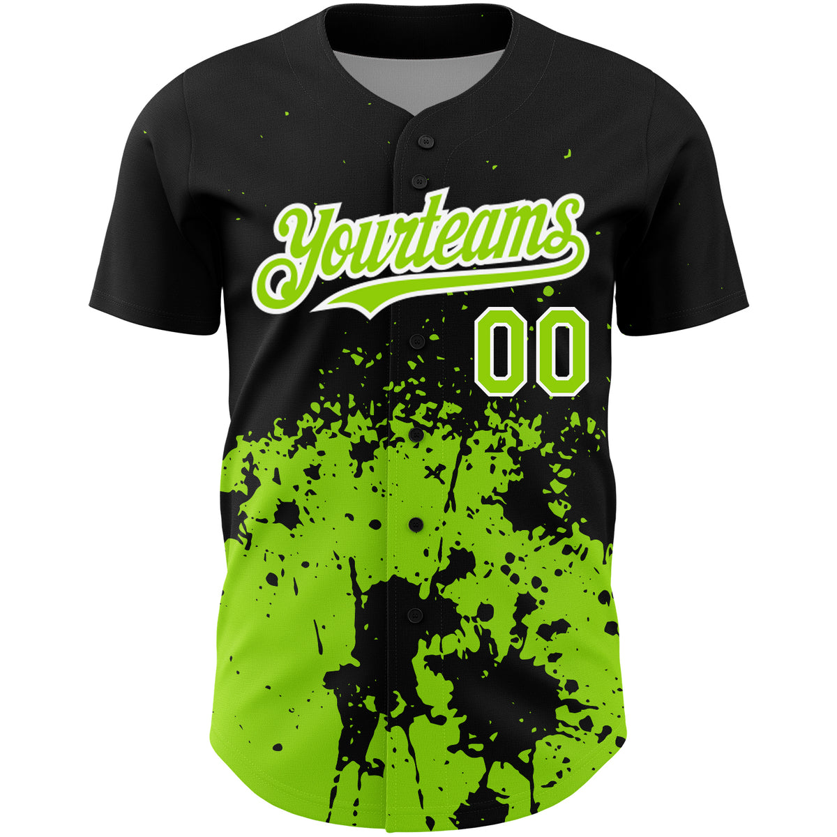 2024 Cheap Custom Black Neon Green-White 3D Pattern Design Abstract ...