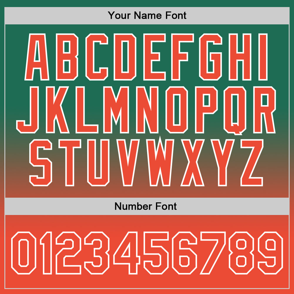 Cheap Custom Kelly Green Orange-White Authentic Fade Fashion Basketball ...