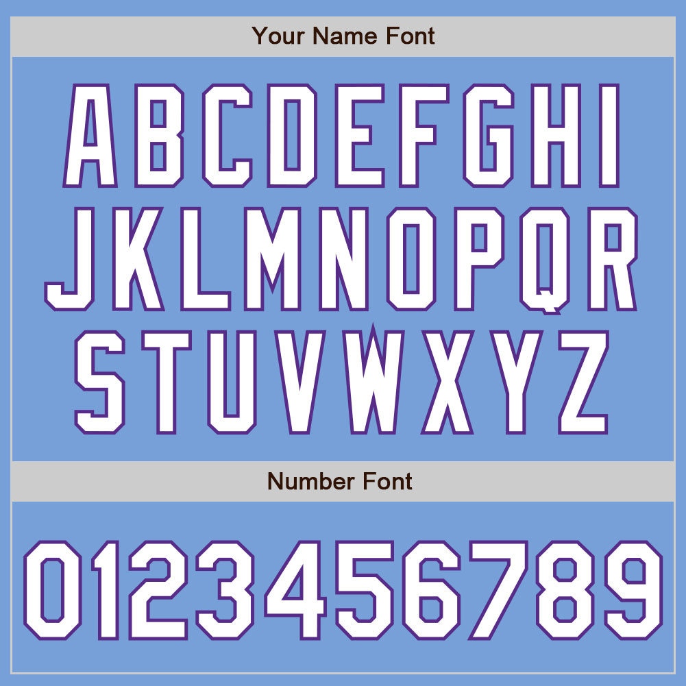 Cheap Custom Light Blue White-Purple Authentic Fade Fashion Baseball ...