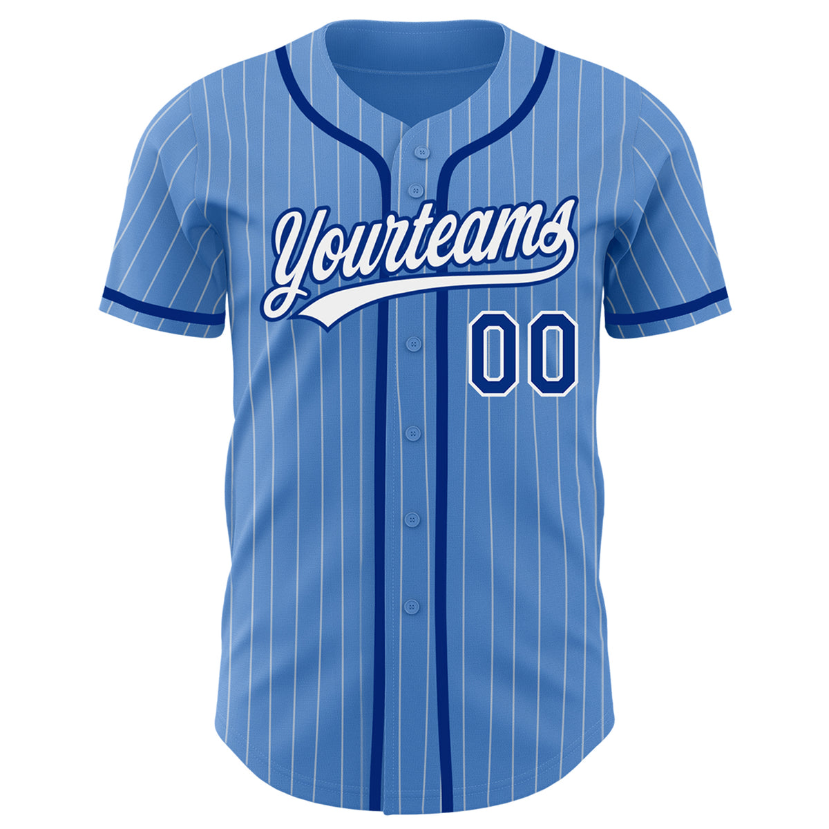 Cheap Custom Powder Blue White Pinstripe Royal Authentic Baseball ...