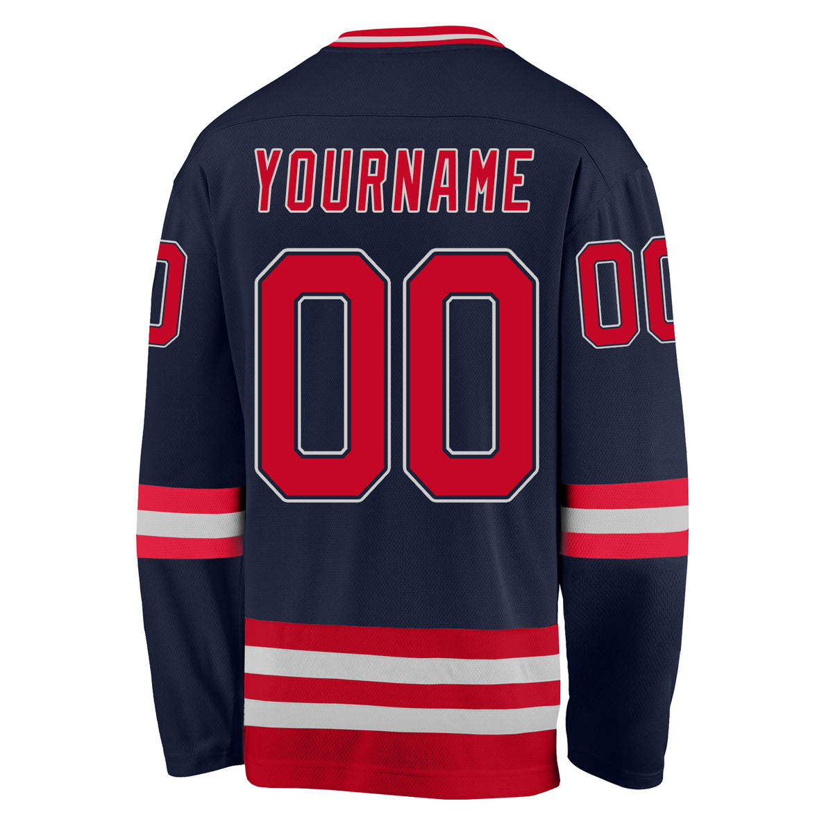 Cheap Custom Navy Red-Gray Hockey Jersey Free Shipping – CustomJerseysPro